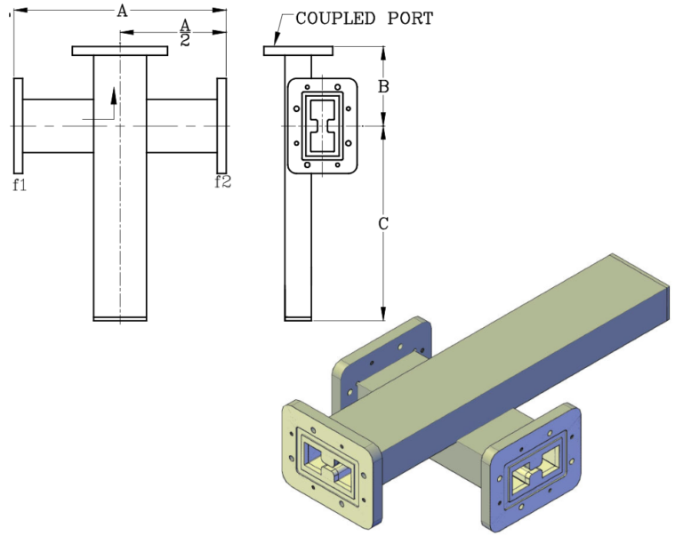 Double Ridge Waveguide Cross Guide Couplers | Space Machine