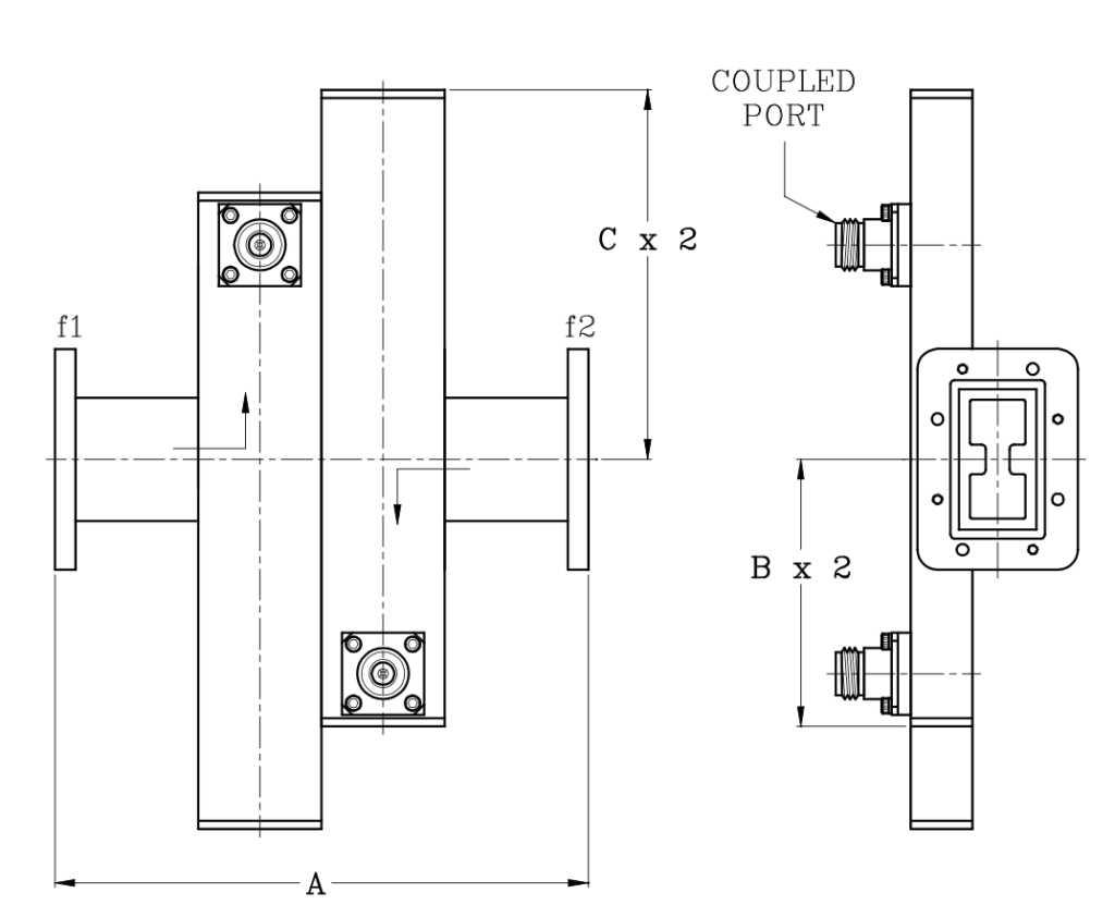 Double Ridge Waveguide Dual Cross Guide Couplers | Space Machine