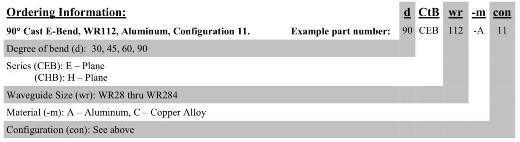Rectangular Waveguide Cast E & H Plane Bends | Space Machine