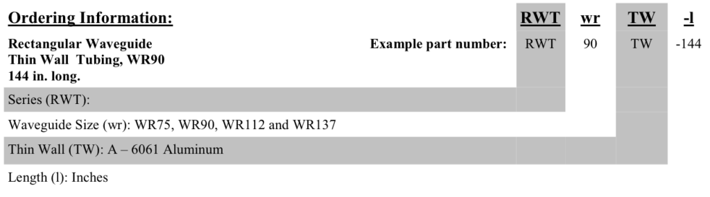 Rectangular Waveguide Thin Wall Tubing | Space Machine